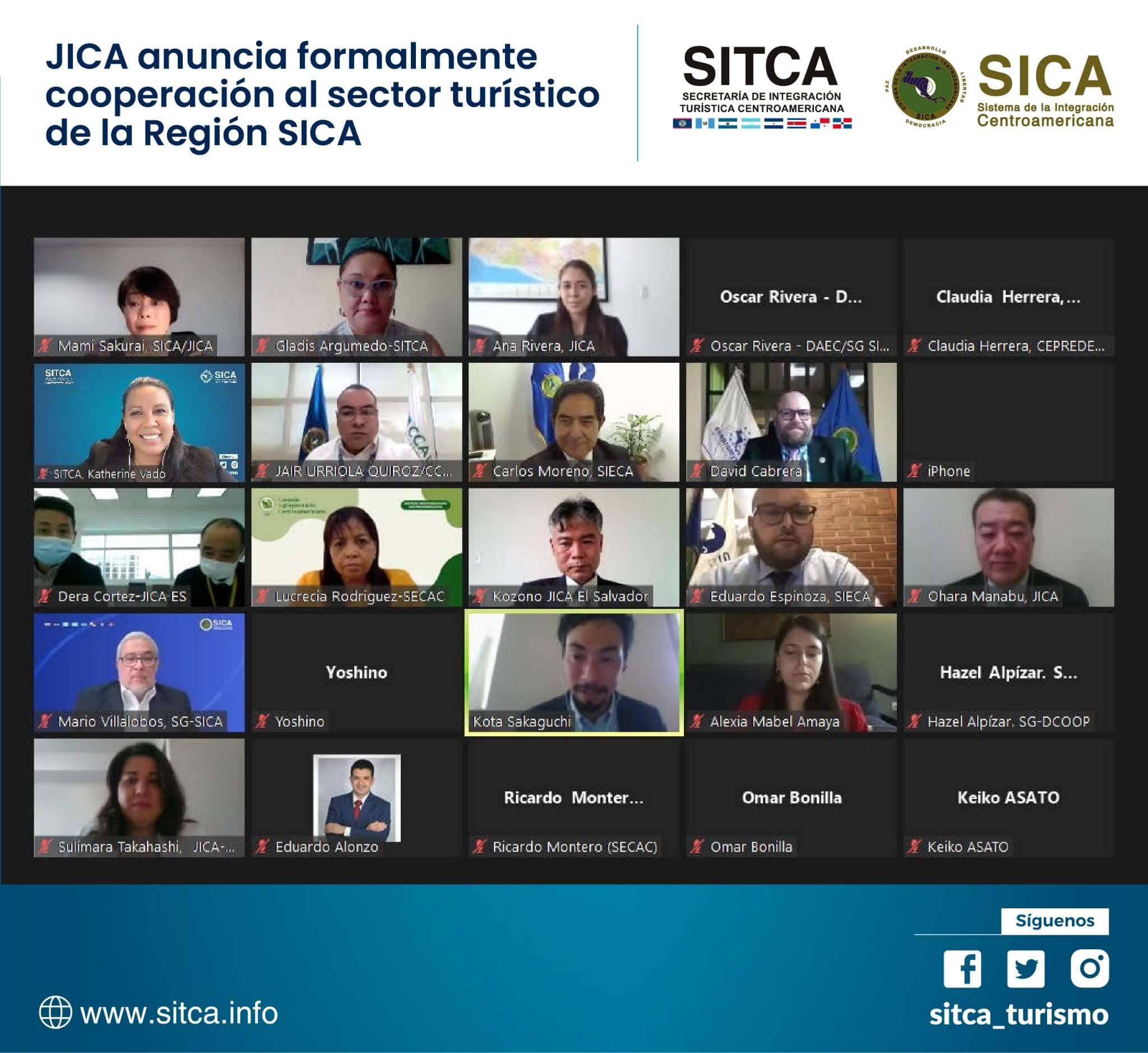 JICA anuncia formalmente cooperación al sector turístico de la Región SICA - SITCA